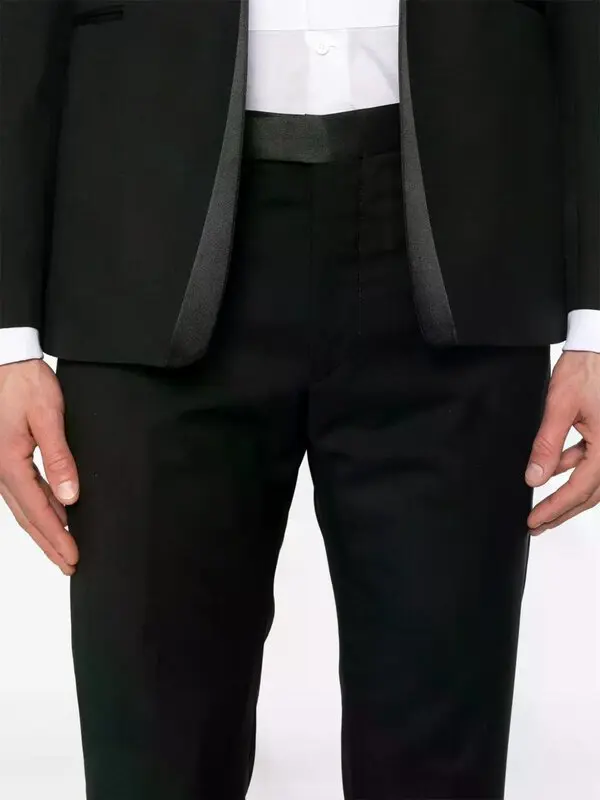 Tagliatore Satin-trim Suit - Black