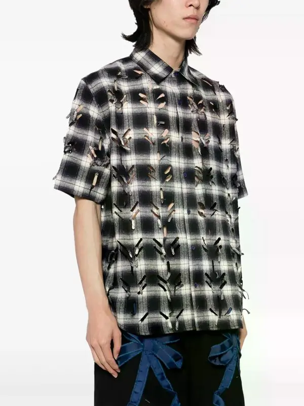 JUNTAE KIM Laser-slashed Shirt