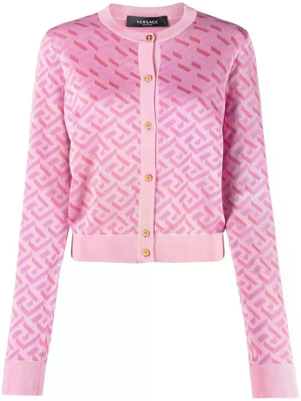 Versace La Greca Monogram Cardigan