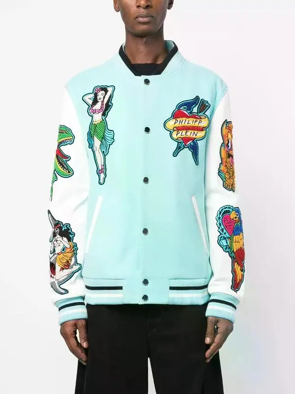 Philipp Plein Hawaii Varsity Bomber Jacket