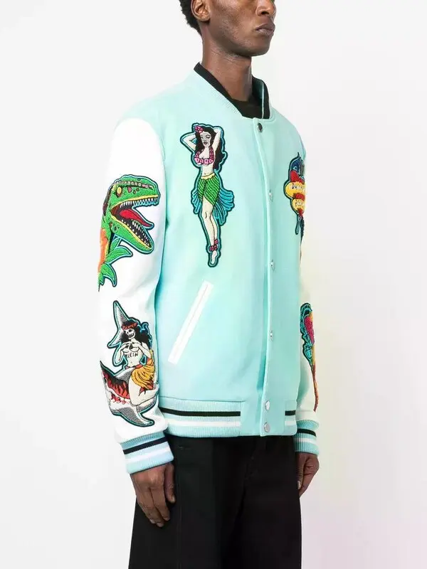 Philipp Plein Hawaii Varsity Bomber Jacket