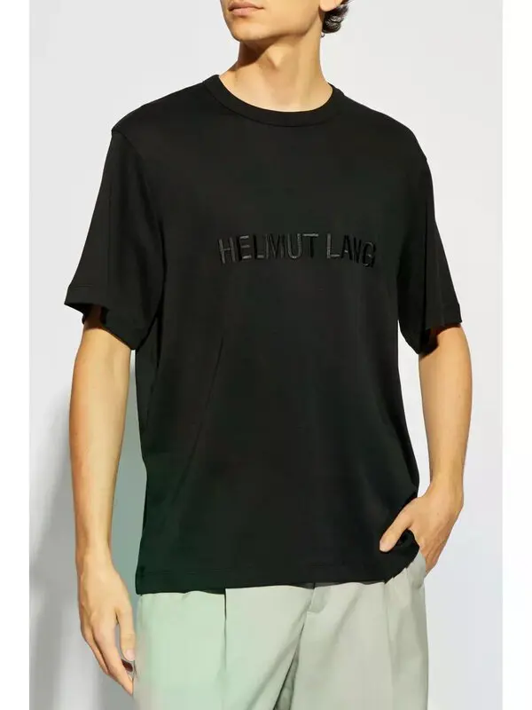 Helmut Lang Logo Embroidered Cotton T-shirt