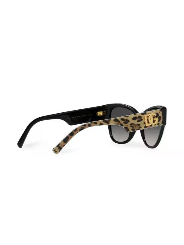 Dolce & Gabbana Leopard-print Butterfly-frame Sunglasses