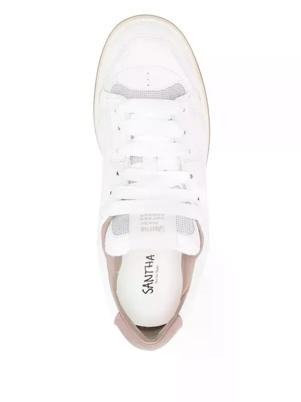 SANTHA Lace-up Sneakers - White