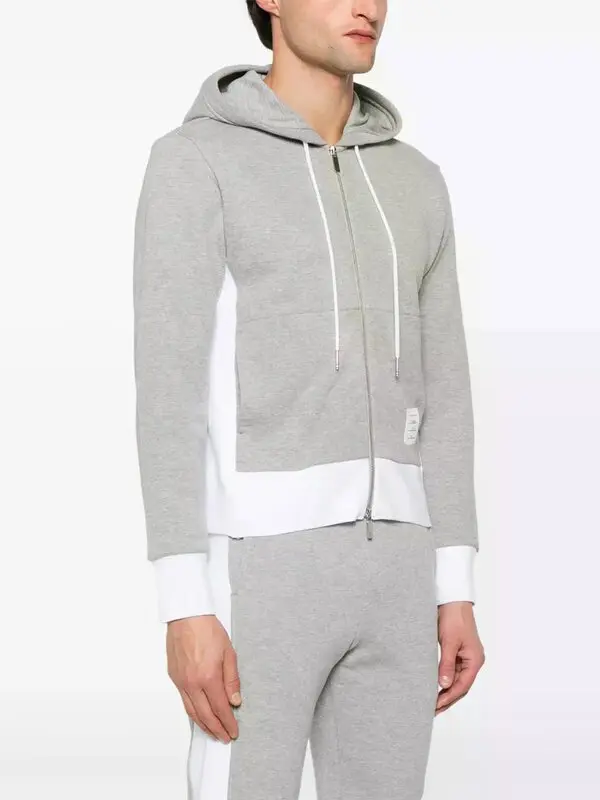 Thom Browne Loopback 4-bar Zip-up Hoodie