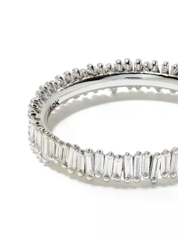 SUZANNE KALAN 18kt White Gold Mini Classic Fireworks Diamond Eternity Band