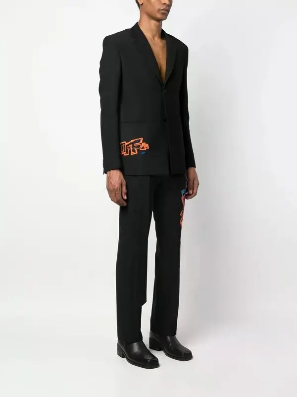 Off-White Graf Coupe' Strap Rel Single-breasted Blazer