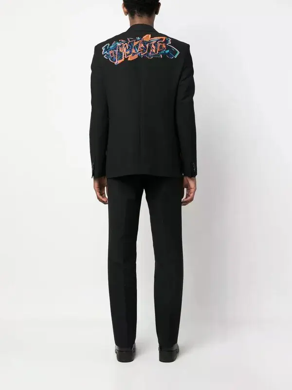 Off-White Graf Coupe' Strap Rel Single-breasted Blazer