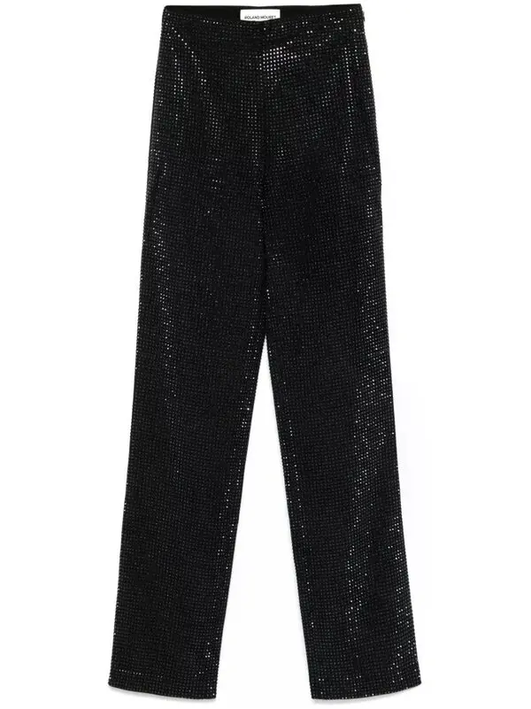 Roland Mouret Crystal-embellished Tailored Trousers