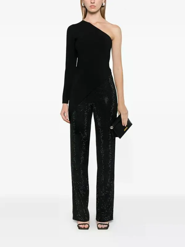 Roland Mouret Crystal-embellished Tailored Trousers