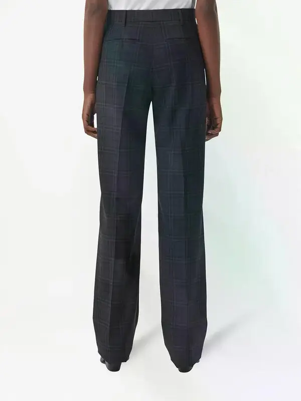 Burberry Check Wool Tailored Trousers