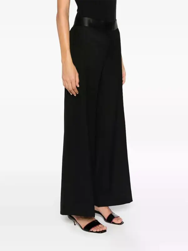 Victoria Beckham Satin-trim Grain De Poudre Trousers