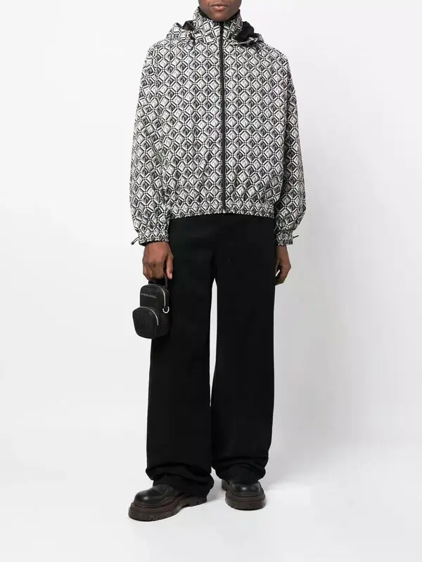 MARINE SERRE Graphic Print Zip-up Hooded Jacket