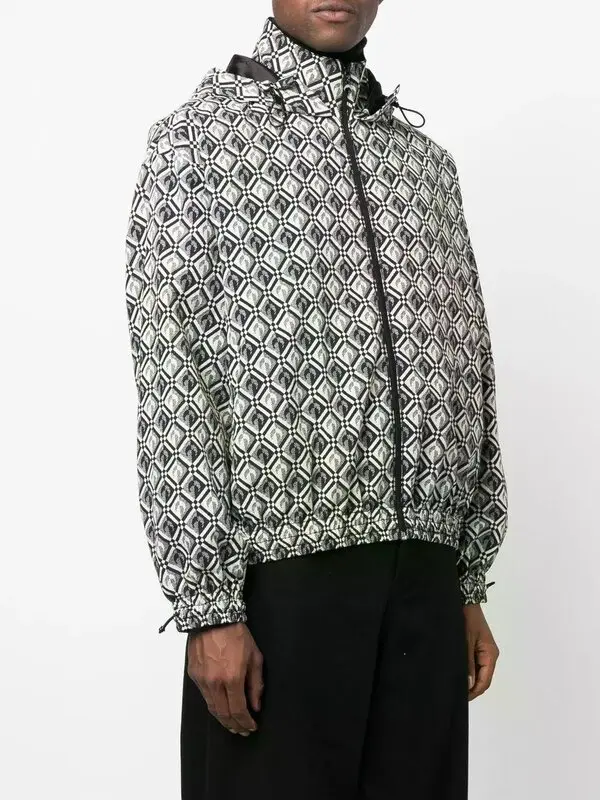 MARINE SERRE Graphic Print Zip-up Hooded Jacket