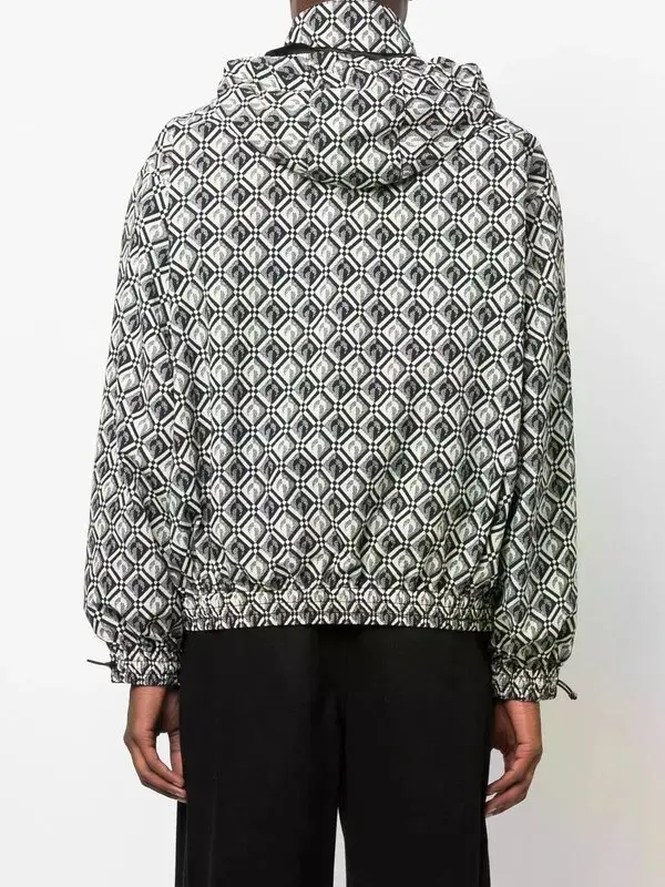 MARINE SERRE Graphic Print Zip-up Hooded Jacket