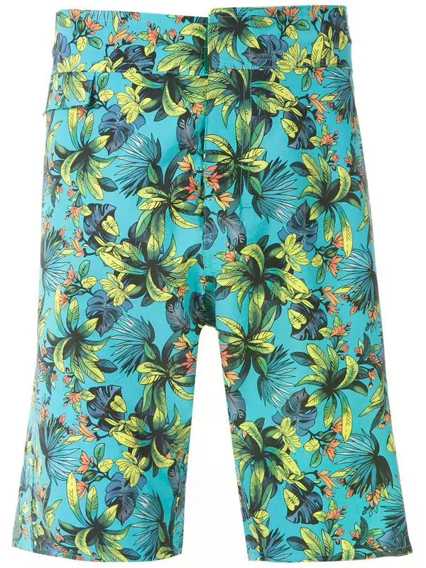 AMIR SLAMA Printed Swim Shorts - Blue