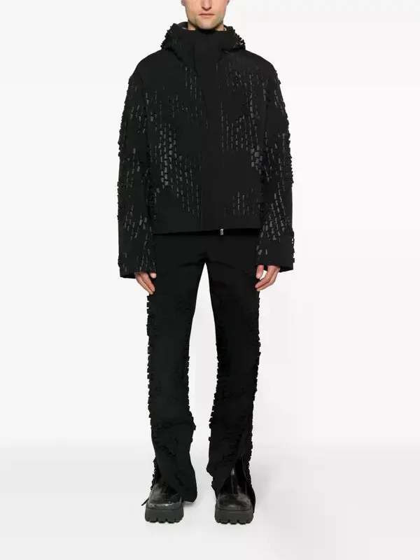 HELIOT EMIL Morphogens Lasercut-pattern Hooded Jacket