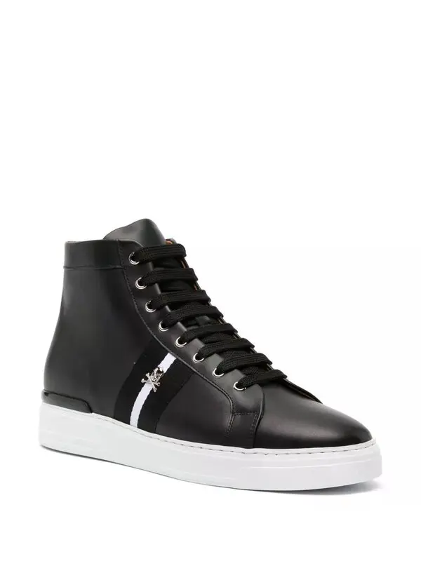 Philipp Plein Skull-charm Leather Sneakers