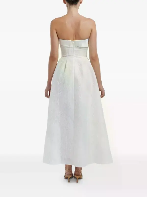 POST MERIDIEM Jacquard Midi Dress - White