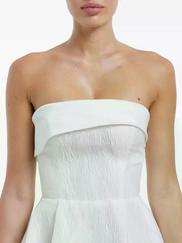 POST MERIDIEM Jacquard Midi Dress - White