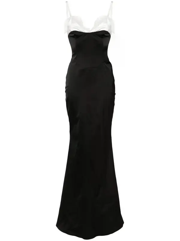 ALMAZ Exposed Corset Satin Gown