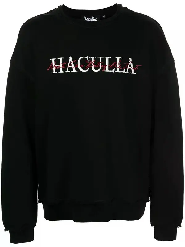 HACULLA. Embroidered Cotton Jersey Fleece Sweatshirt