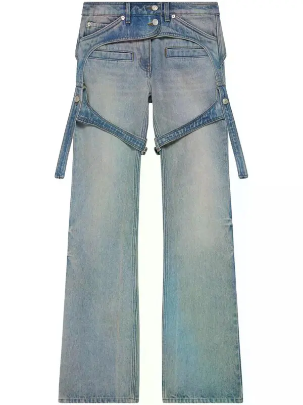 COURREGES Racer Denim Trousers - Blue