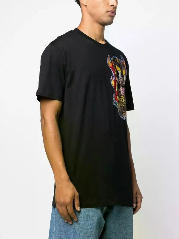 Philipp Plein Hawaii Embellished Short-sleeve T-shirt - Black