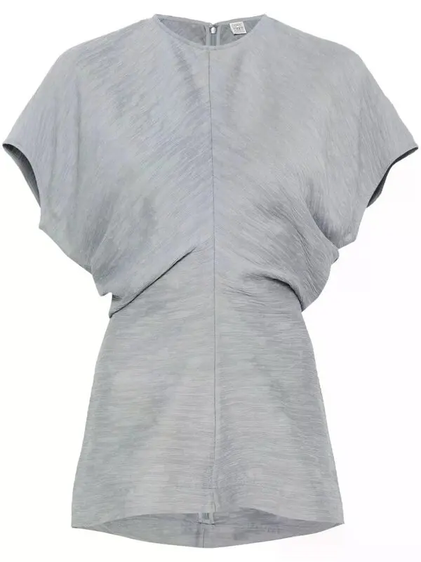 TOTEME Slouch-waist Crinkled Top - Blue