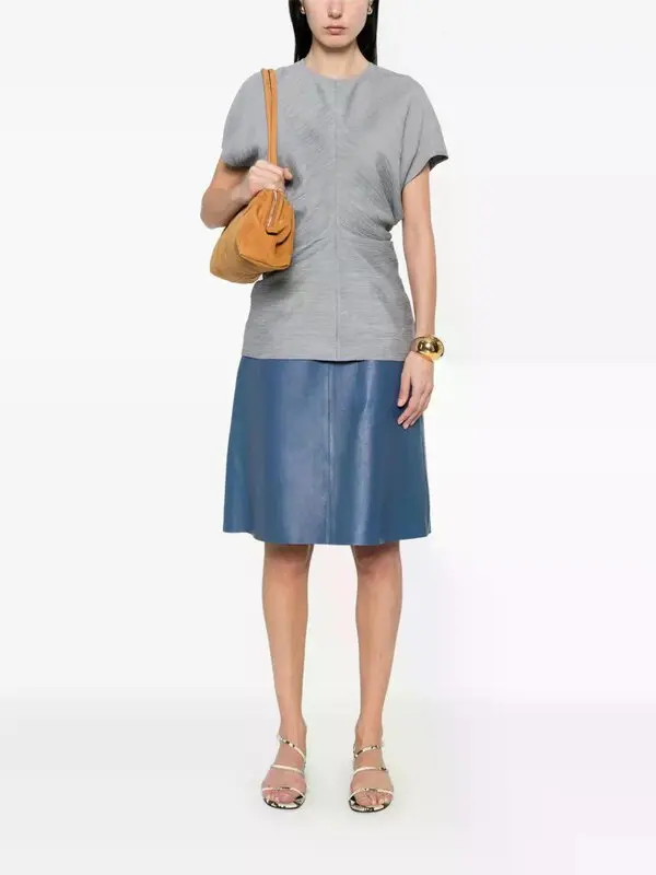 TOTEME Slouch-waist Crinkled Top - Blue