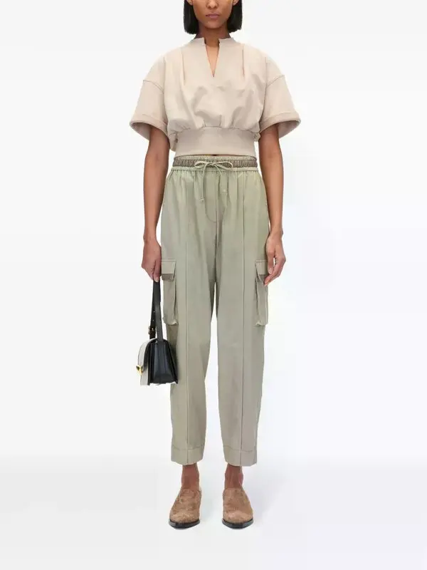 3.1 Phillip Lim V-neck Cotton T-shirt - Neutrals