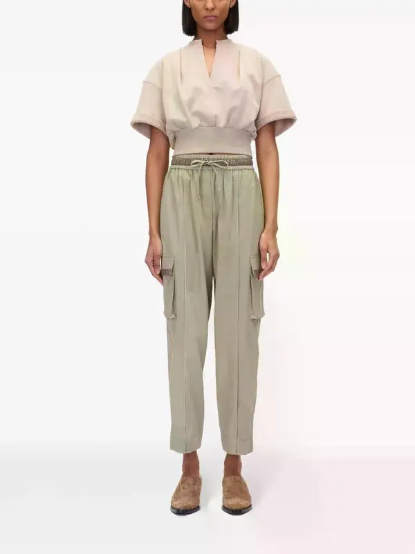 3.1 Phillip Lim V-neck Cotton T-shirt - Neutrals