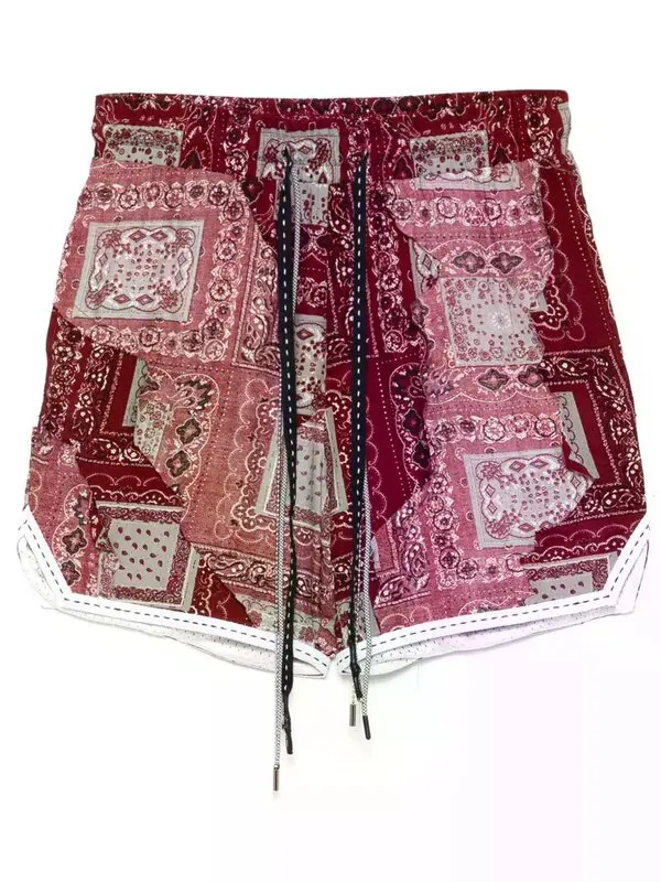 MOSTLY HEARD RARELY SEEN Paisley Print Shorts - Red