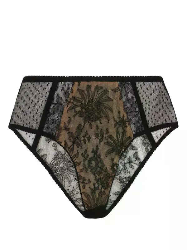 Dolce & Gabbana High-waisted Plumetis Lace Panties