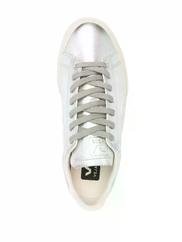 VEJA Campo Metallic Leather Sneakers