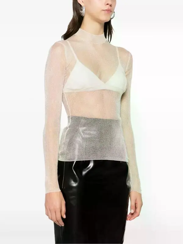 MUGLER Sheer Sweater