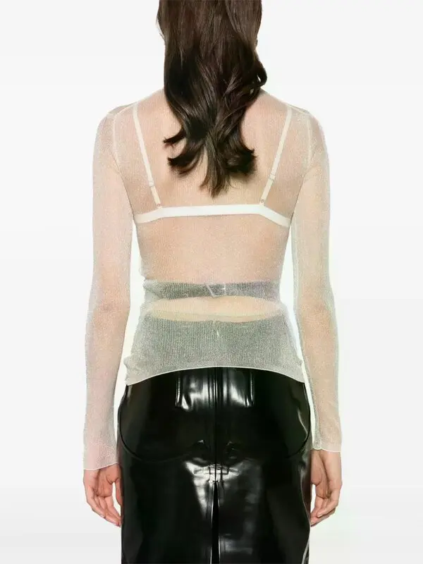 MUGLER Sheer Sweater