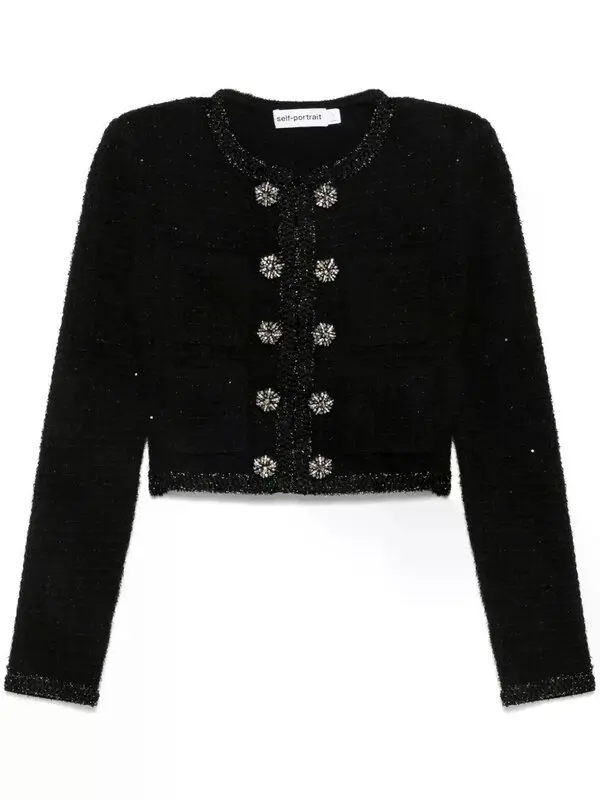 SELF-PORTRAIT Textured Knit Jacket