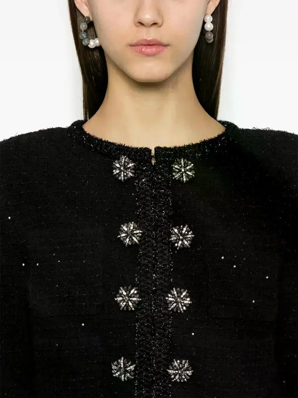 SELF-PORTRAIT Textured Knit Jacket