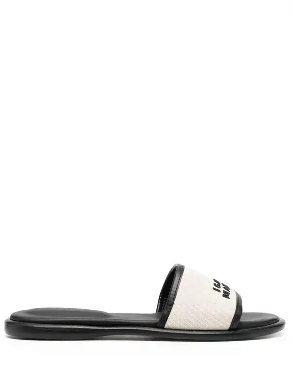 Isabel Marant Étoile Vikee Logo-embroidered Sandals - Neutrals