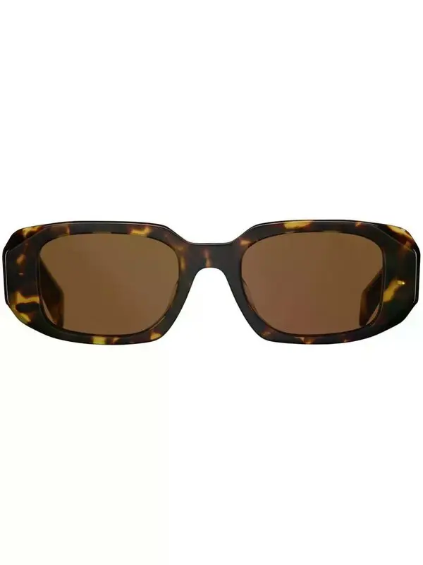 Prada Symbole Rectangular-frame Sunglasses - Brown