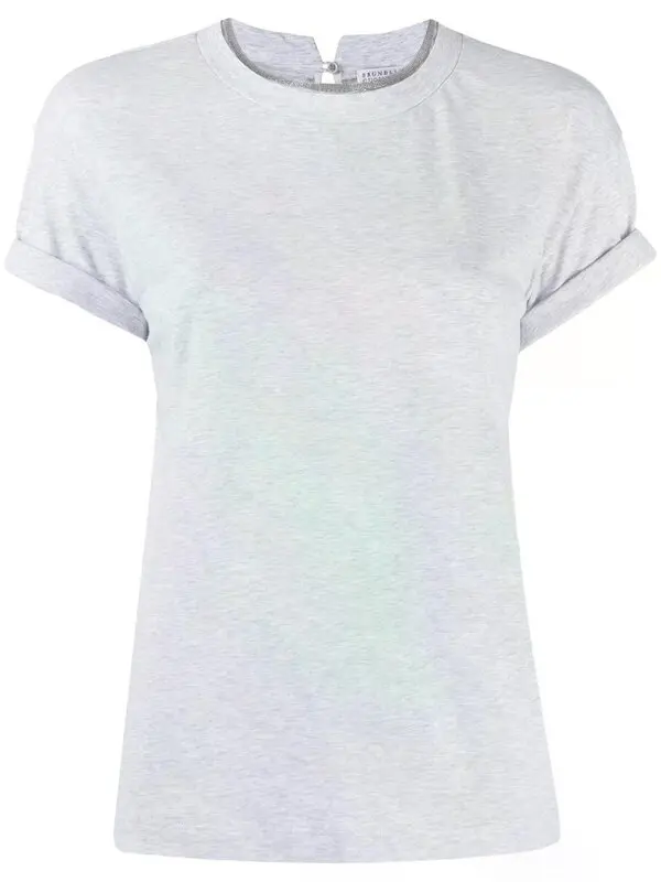 Brunello Cucinelli Round-neck Beaded T-shirt