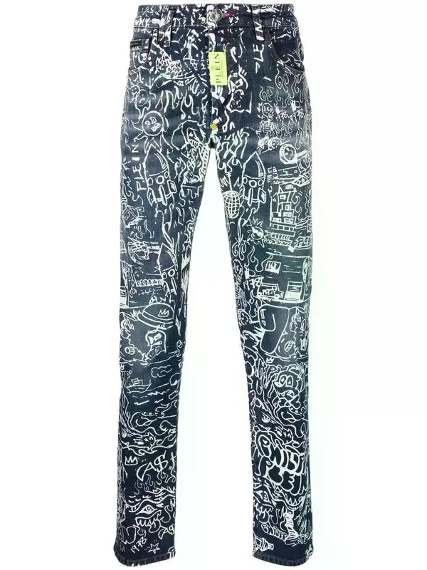 Philipp Plein All-over Graphic-print Jeans
