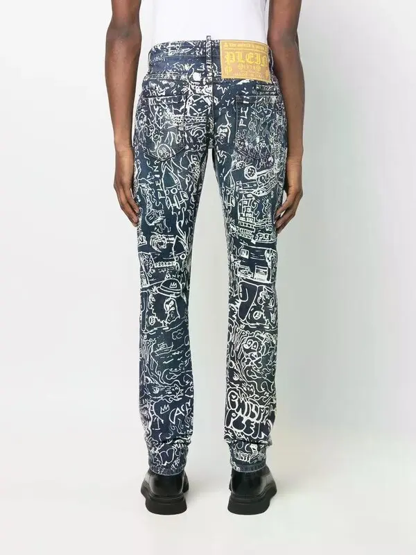 Philipp Plein All-over Graphic-print Jeans