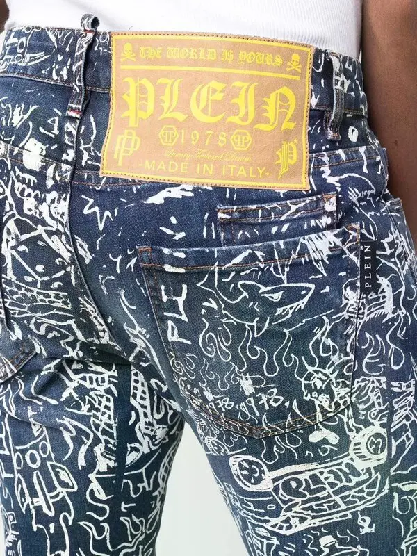 Philipp Plein All-over Graphic-print Jeans