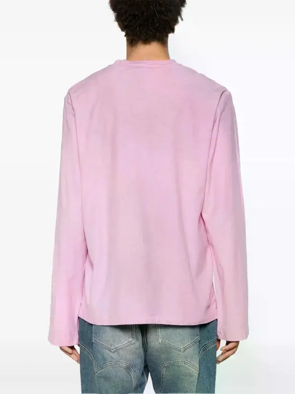 Acne Studios Logo-print Distressed T-shirt - Purple