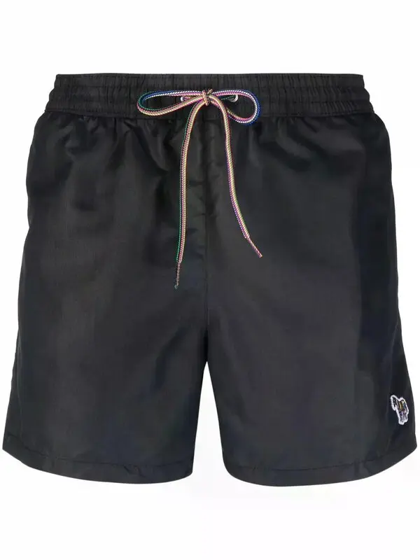 Paul Smith Logo-patch Swim Shorts - Black