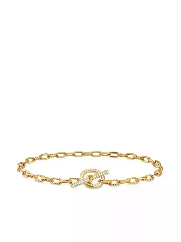 David Yurman 18kt Yellow Dy Madison® Chain Diamond Bracelet - Gold
