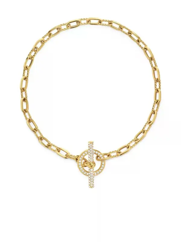 David Yurman 18kt Yellow Dy Madison® Chain Diamond Bracelet