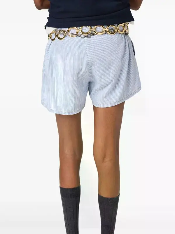 Miu Miu Striped Chambray Bermuda Shorts